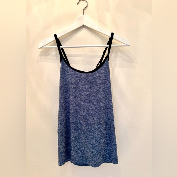 Beyond Yoga | Tops | Beyond Yoga Blue Cut Out Back Adjustable Tank ...